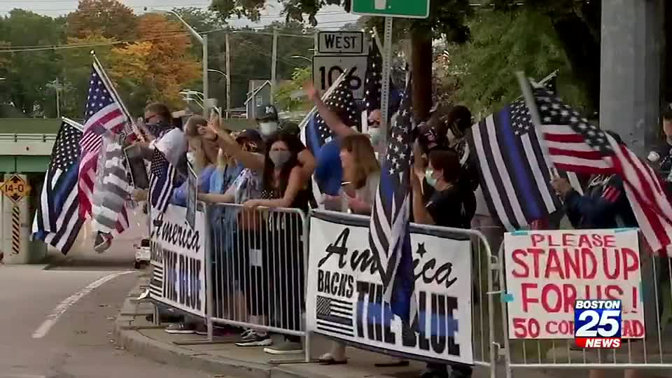 Pro-police, BLM demonstrators meet in Mansfield – Boston 25 News