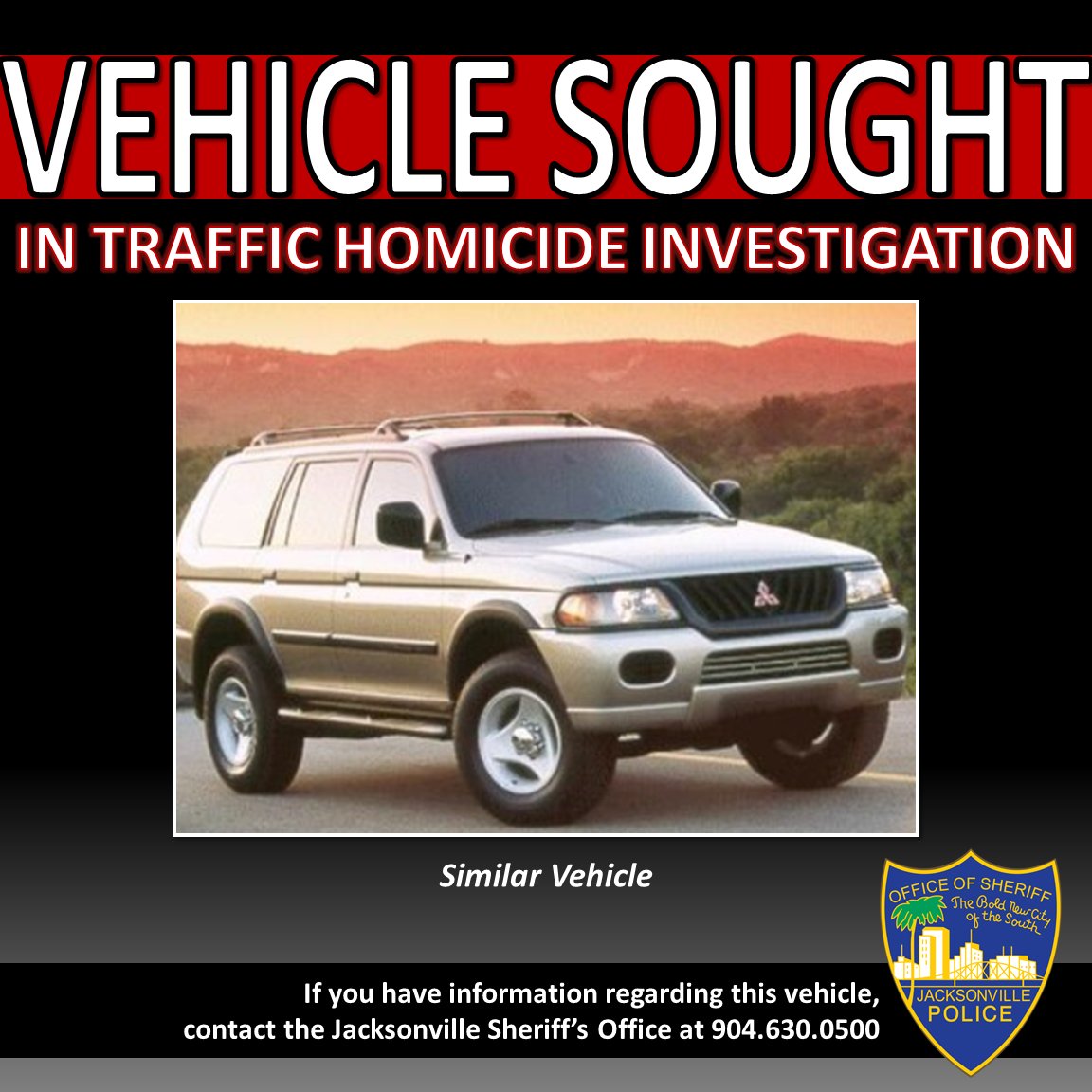 JSO looking for car involved in deadly hit and run – 104.5 WOKV