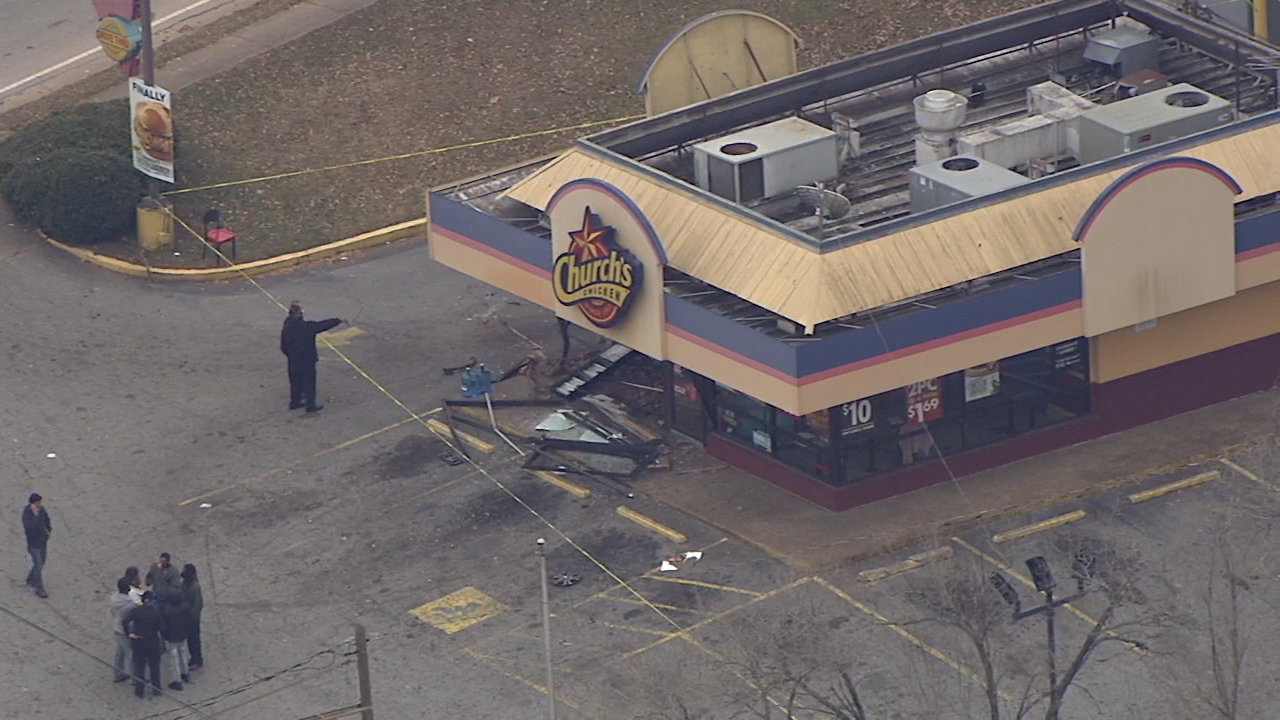2 taken to hospital after driver loses control, crashes into Church’s ...