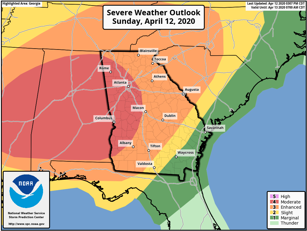 Squall line after scattered storms – 95.5 WSB