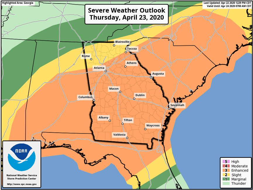 Forecasters say storms possible for Athens, NE Ga – WGAU