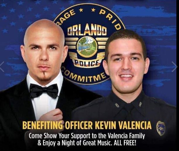 Free Pitbull concert to benefit injured OPD Officer Kevin Valencia – WDBO