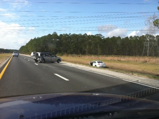 JSO cruiser slams into van near I-10 and 301 – 104.5 WOKV