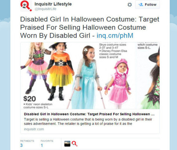 Target features girl with disability as Princess Elsa in Halloween ad ...