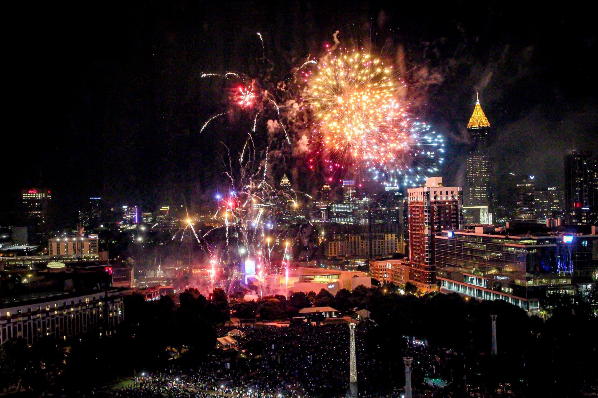 Fireworks Downtown Atlanta