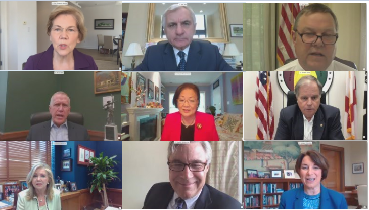 Dealing with virus, Senate embraces remote video at hearings – 95.5 WSB