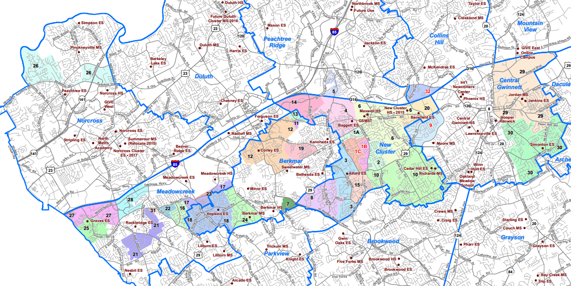 Vote set tonight on new map for Gwinnett schools – 95.5 WSB