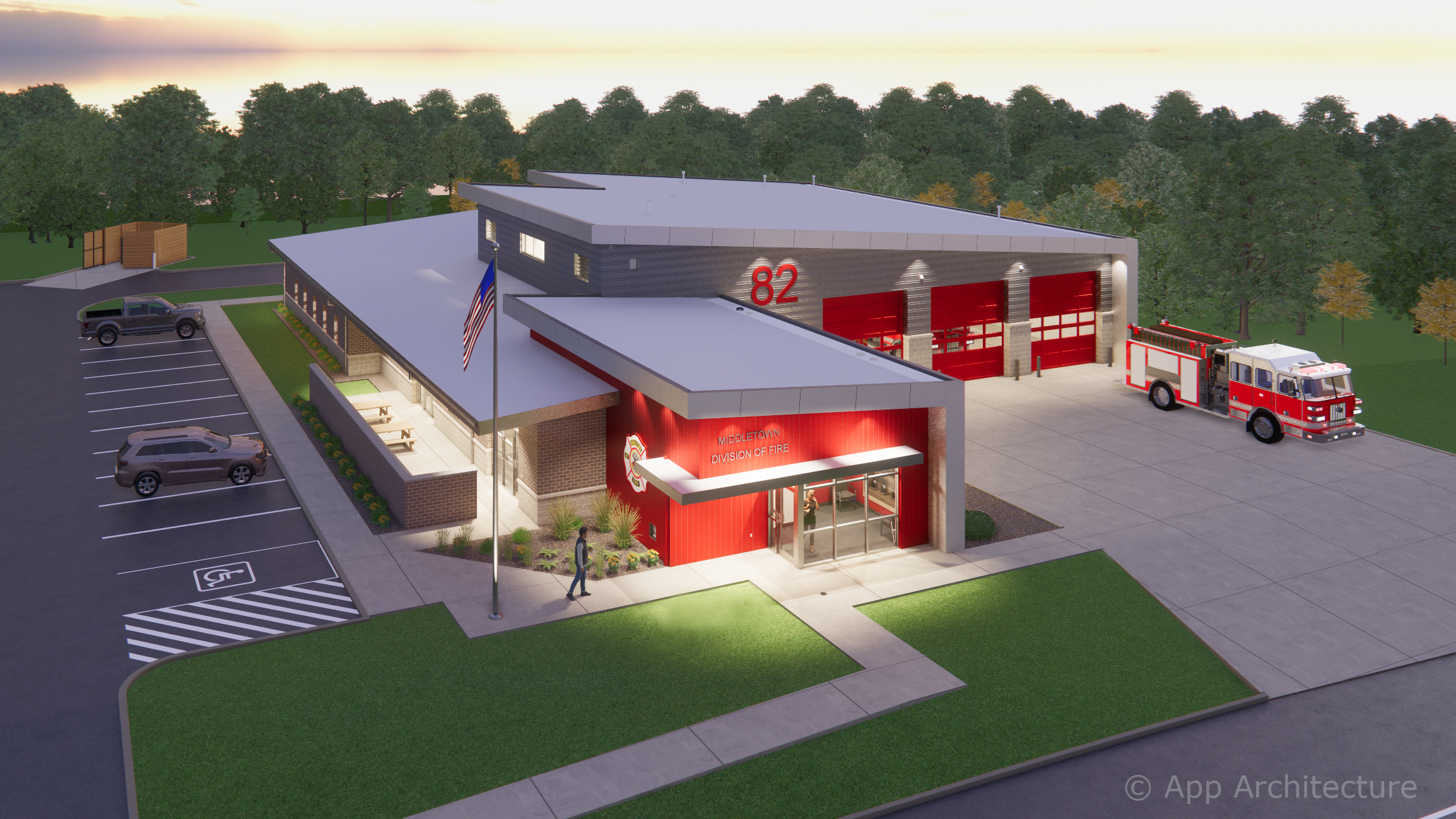 Modern Building Construction Fire Service New Fire Station