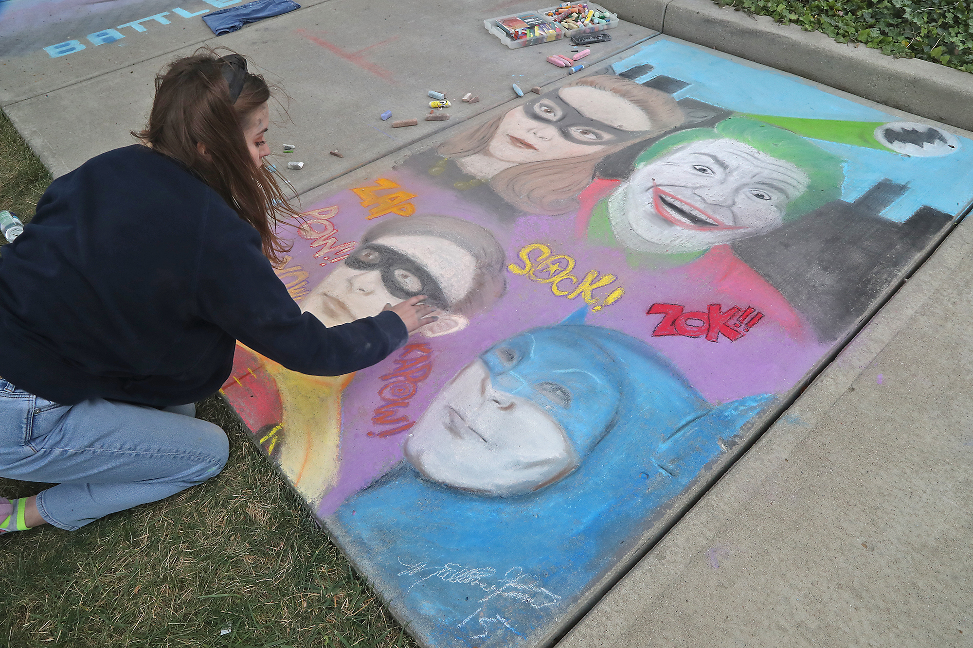 Street Chalk Art Batman