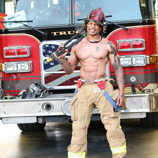 Sexy Fireman With Tattoos