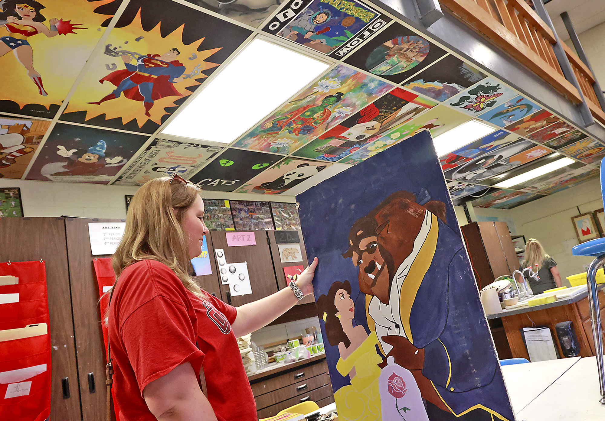 Painted Ceiling Tile