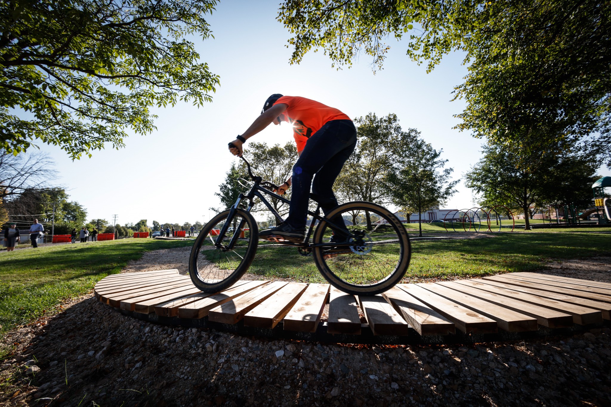 Dayton celebrates opening of new bike playground at Welcome Park