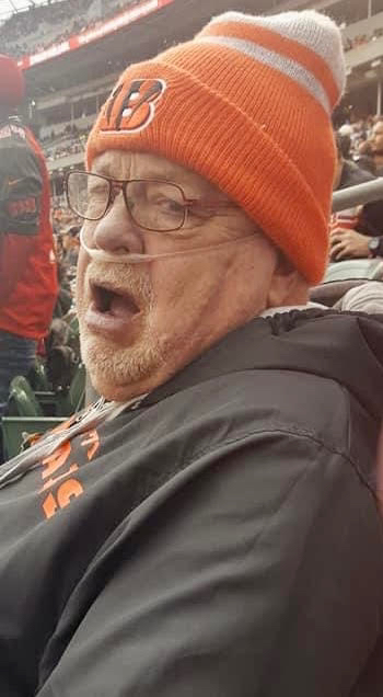 Cincinnati Bengals fan's memory lives in on striped sweater he wore to ...