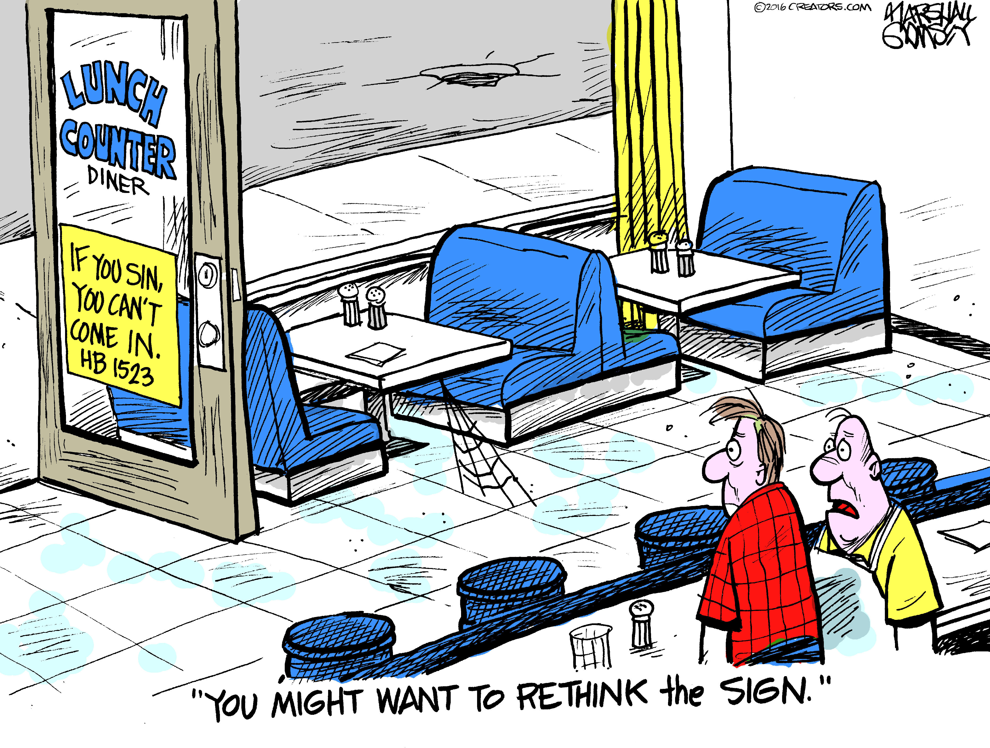 Cartoon Lunch Counter