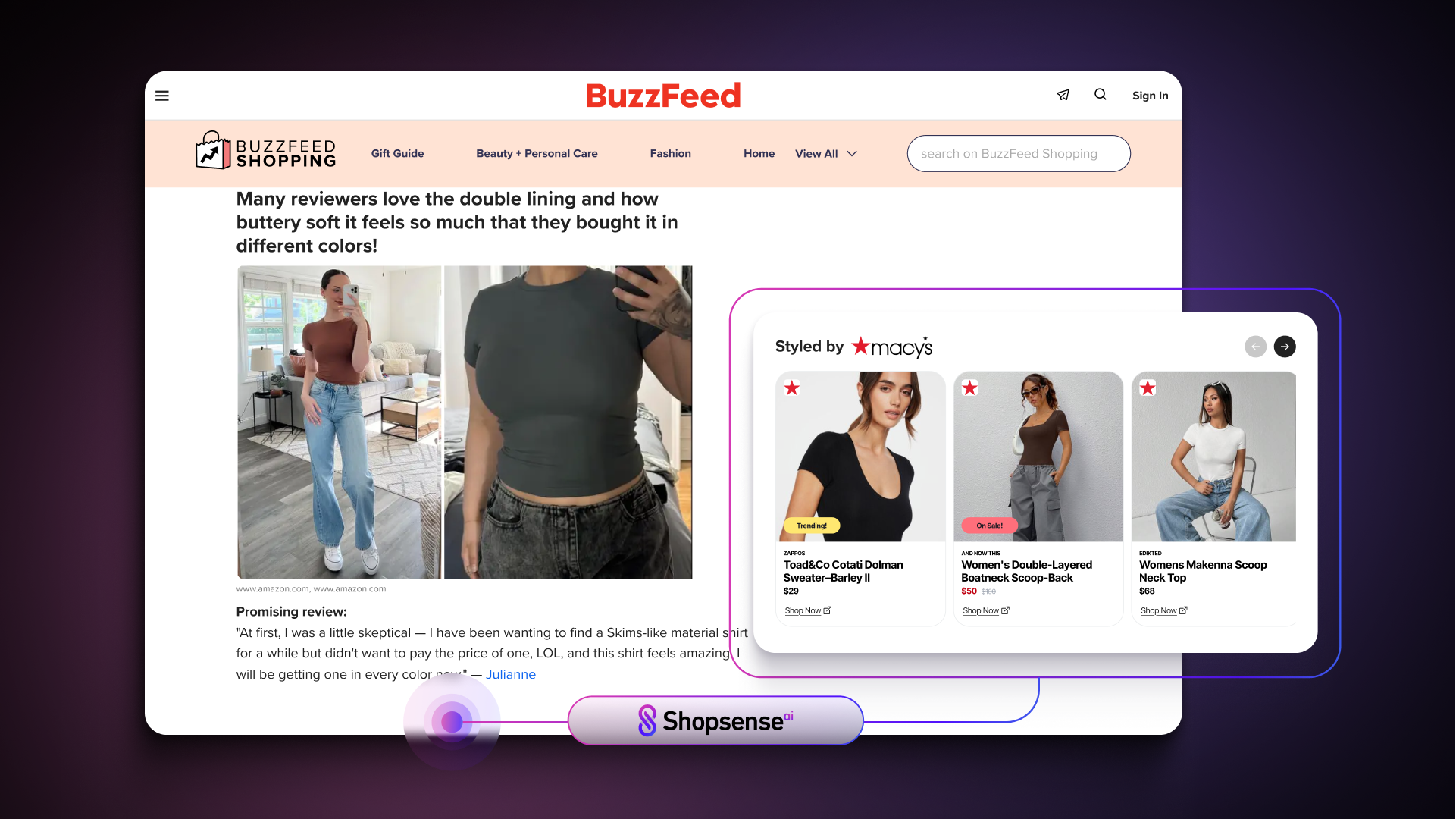 Shopsense AI brings shoppable ads to BuzzFeed articles - Ad Age