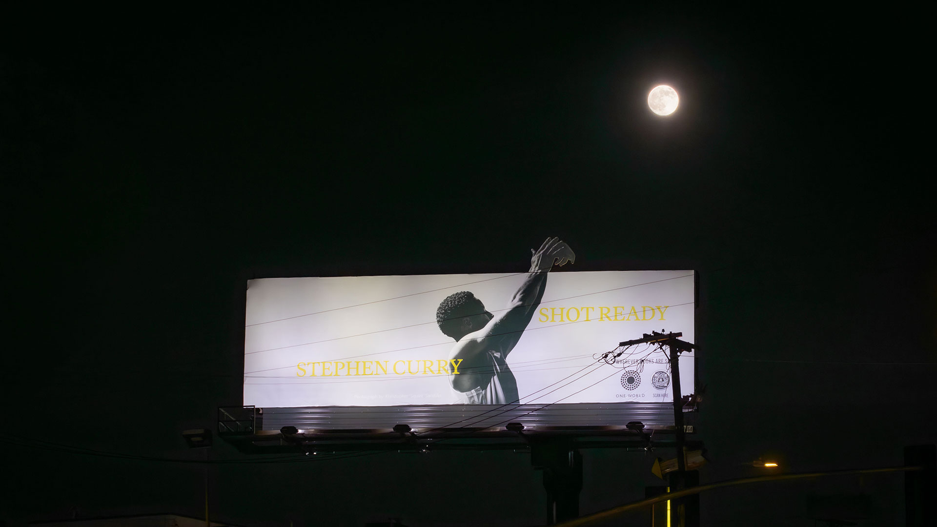 Stephen Curry shoots the moon in L.A. billboard stunt for his new book ...