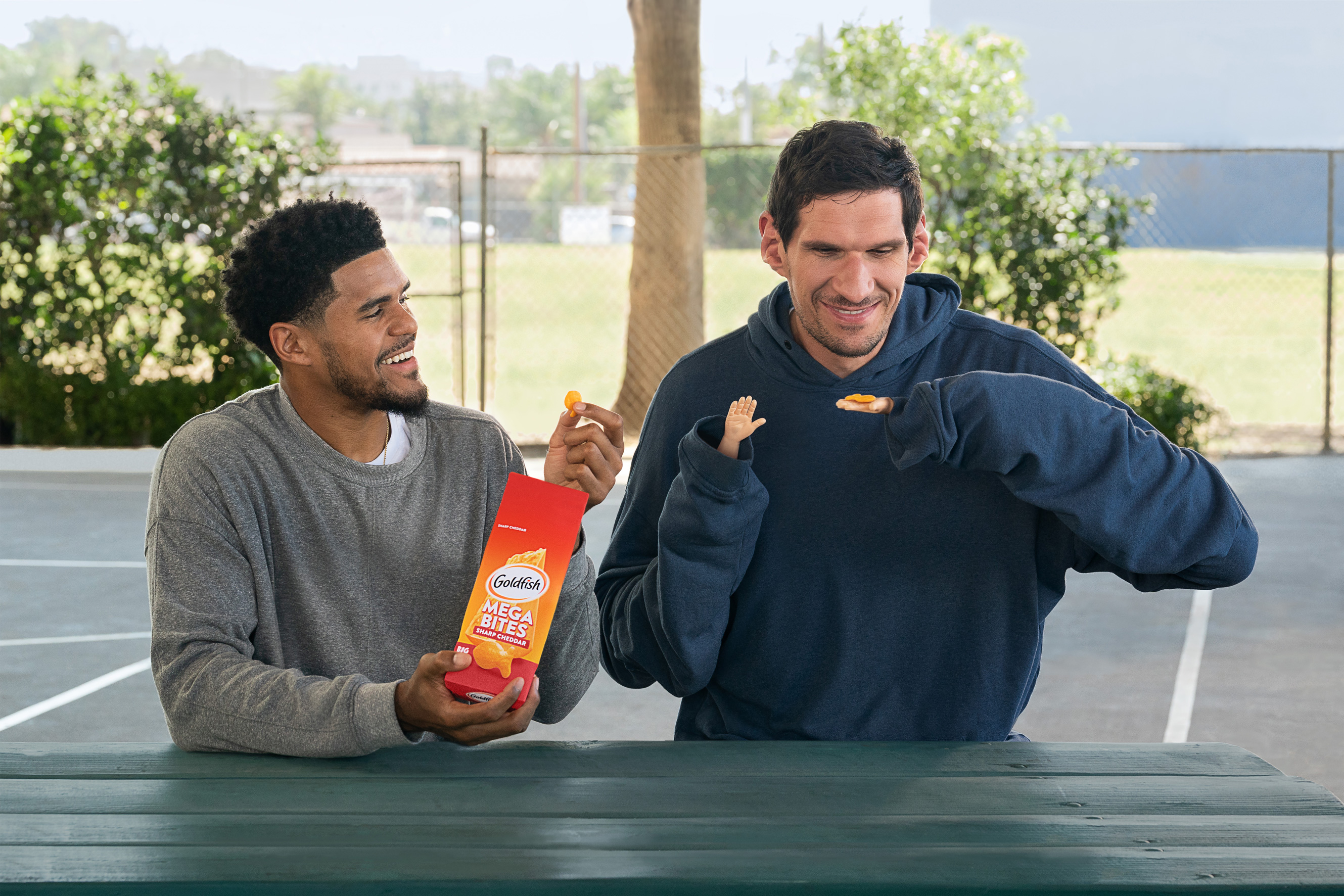 Goldfish Mega Bites ads star Tobias Harris and Boban Marjanović - Ad Age