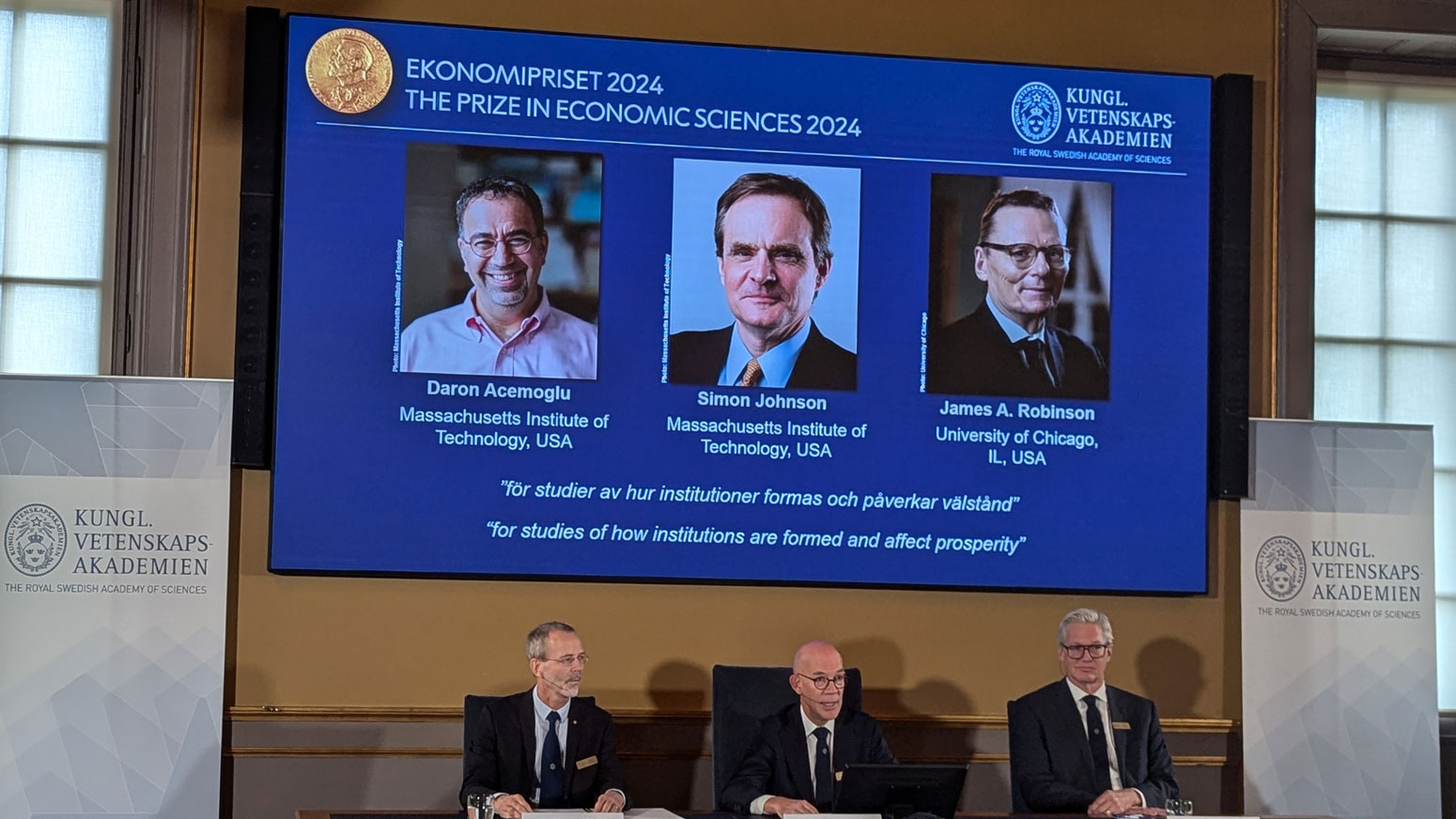 Nobel economics prize goes to 3 professors for research into economic ...