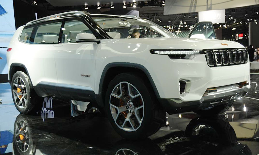 Jeep finds green groove with 7 seat plug in hybrid SUV concept Automotive News