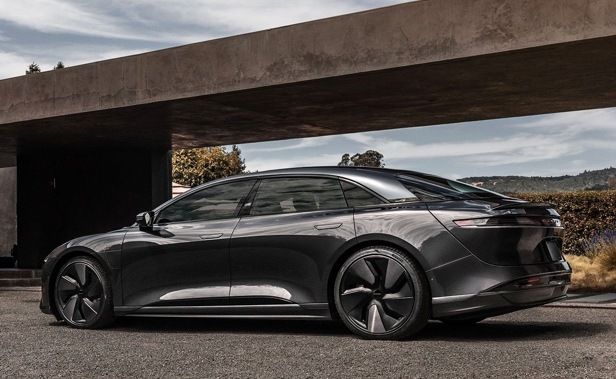 Lucid Air shows sporty side with Stealth Look option Automotive News