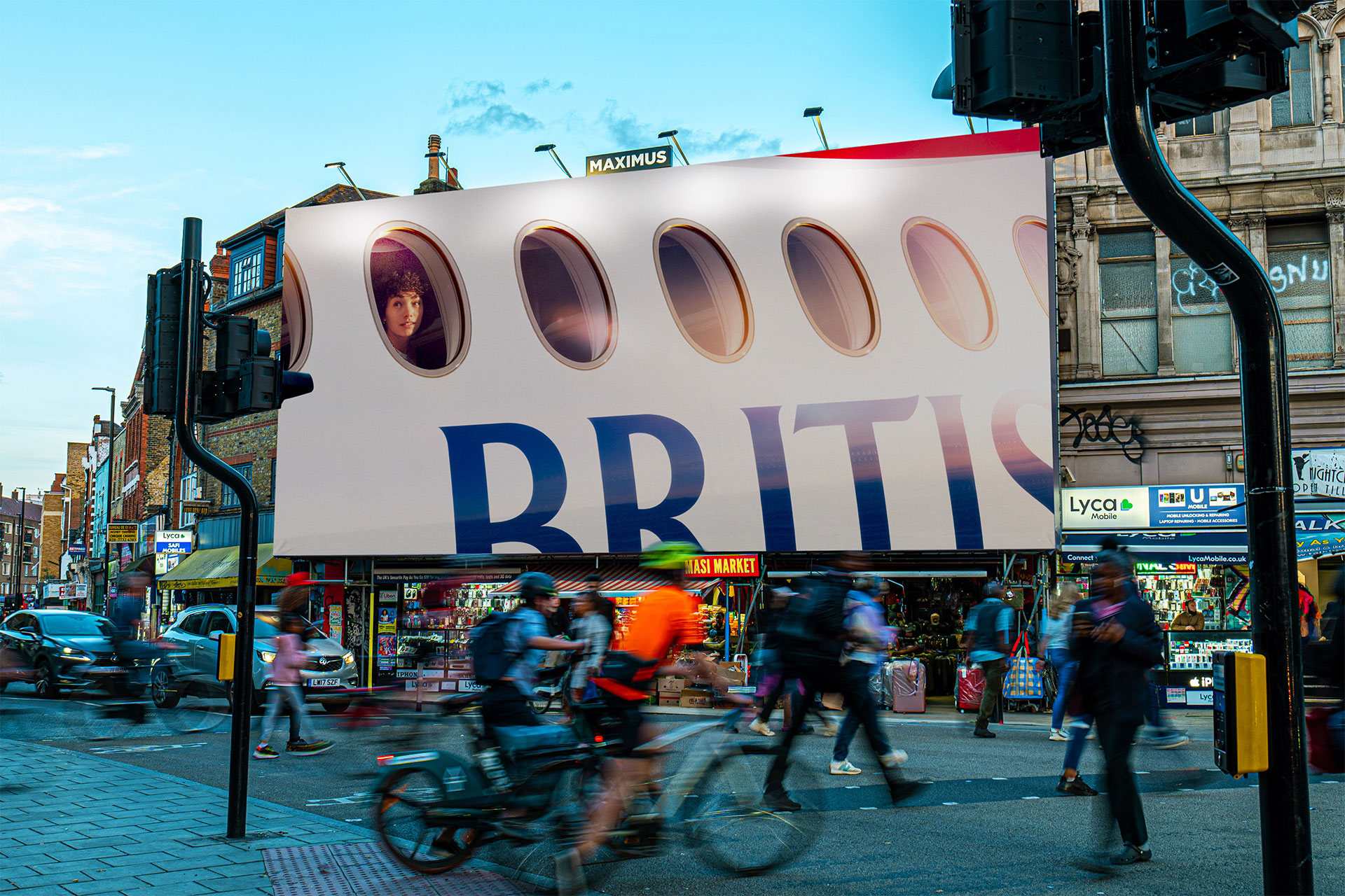 British Airways made strikingly simple outdoor ads with people looking ...
