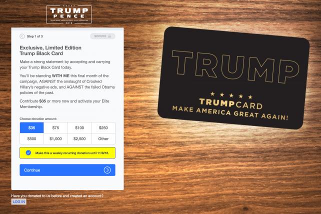 Donald Trump Cards Promotion