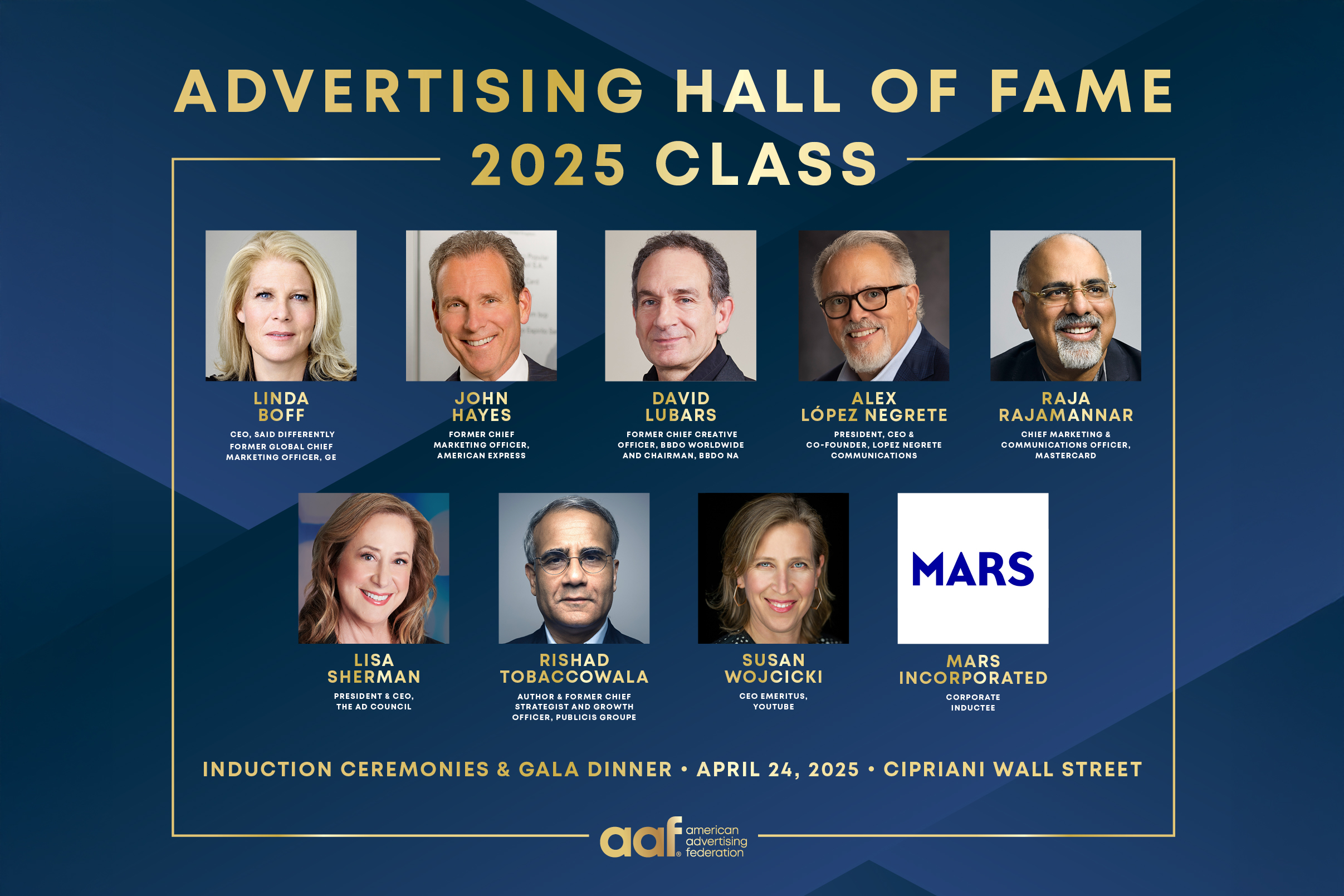 2025 Advertising Hall of Fame inductees: Susan Wojcicki, Linda Boff ...