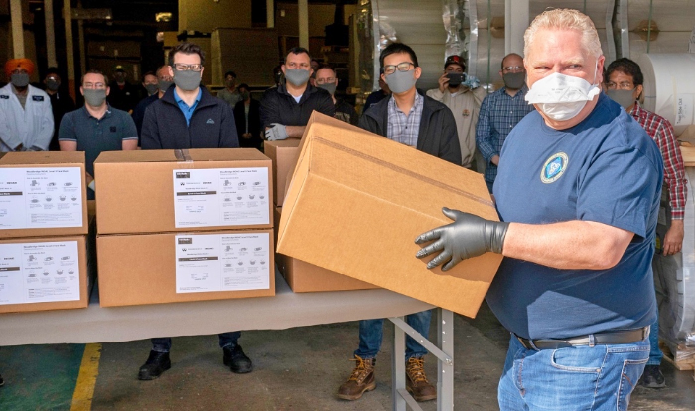 Supplier Woodbridge Group makes first Ontario-made masks, Premier Ford ...