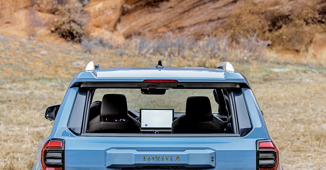 2025 Toyota 4Runner has big screen, sliding rear window in teaser ...
