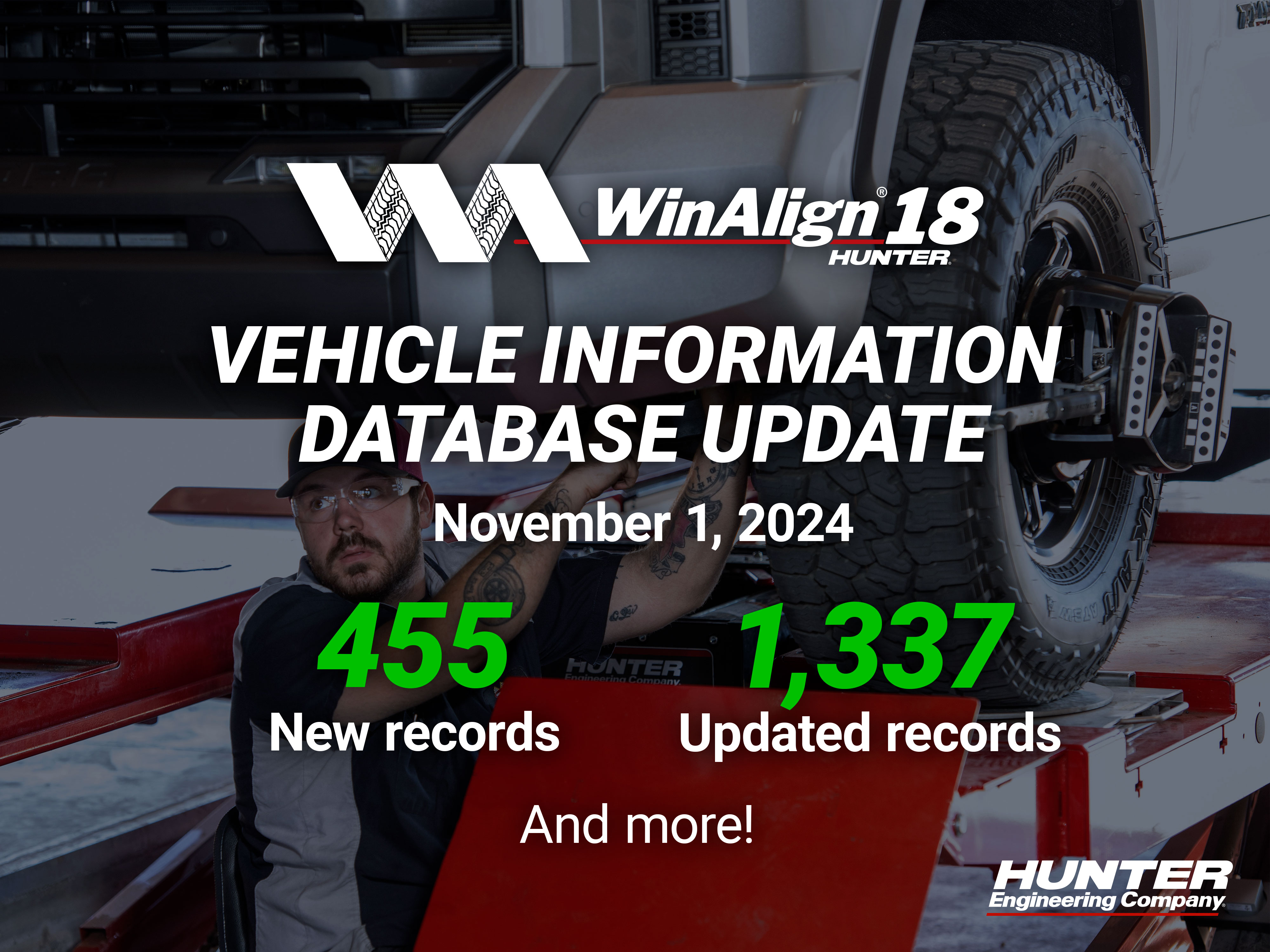Hunter releases vehicle information database update - Tire Business