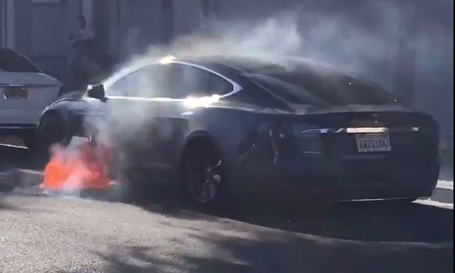 Tesla car fire examination to be observed by authorities in U.S ...