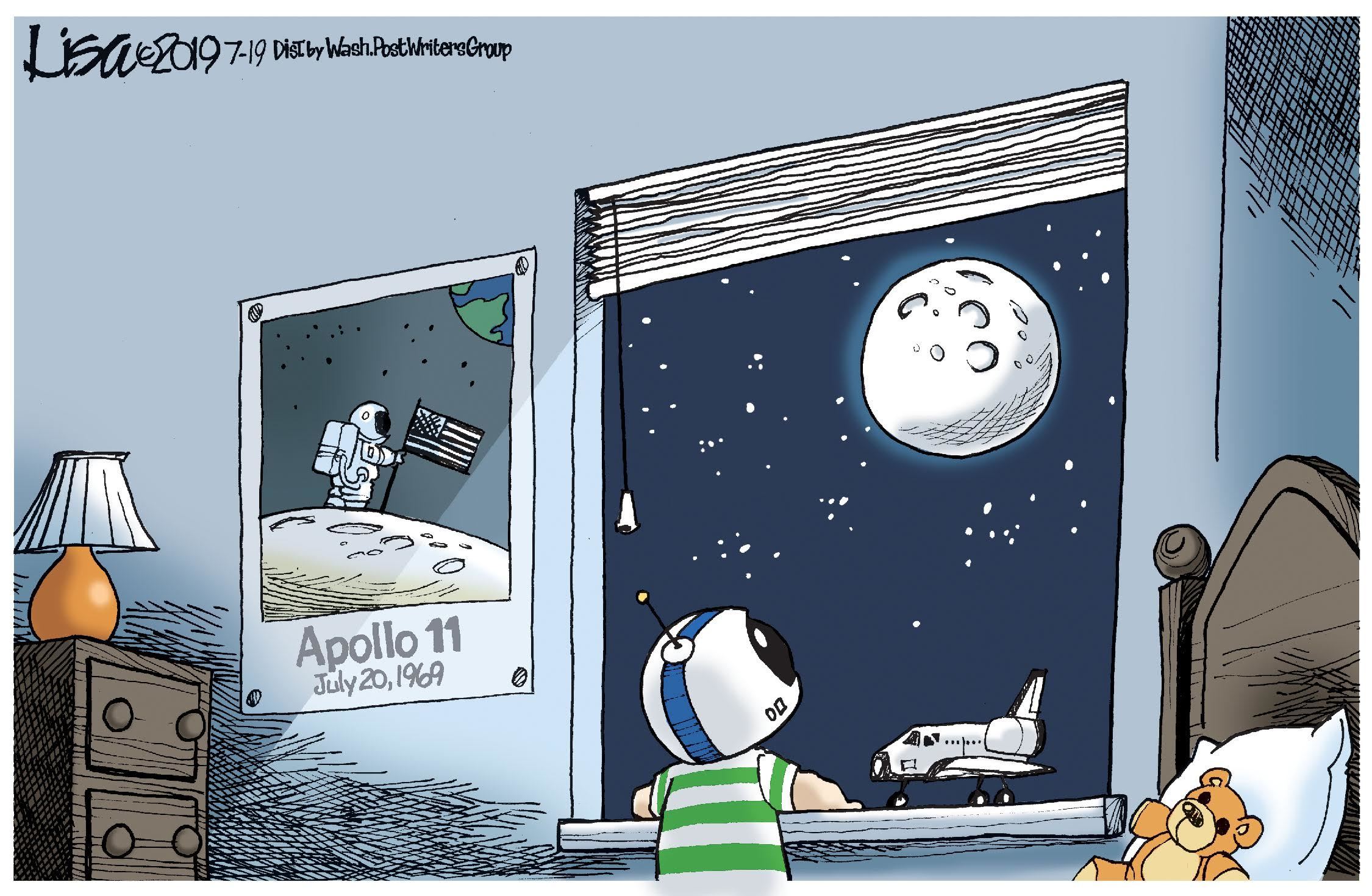 Moon Landing Funny Comic
