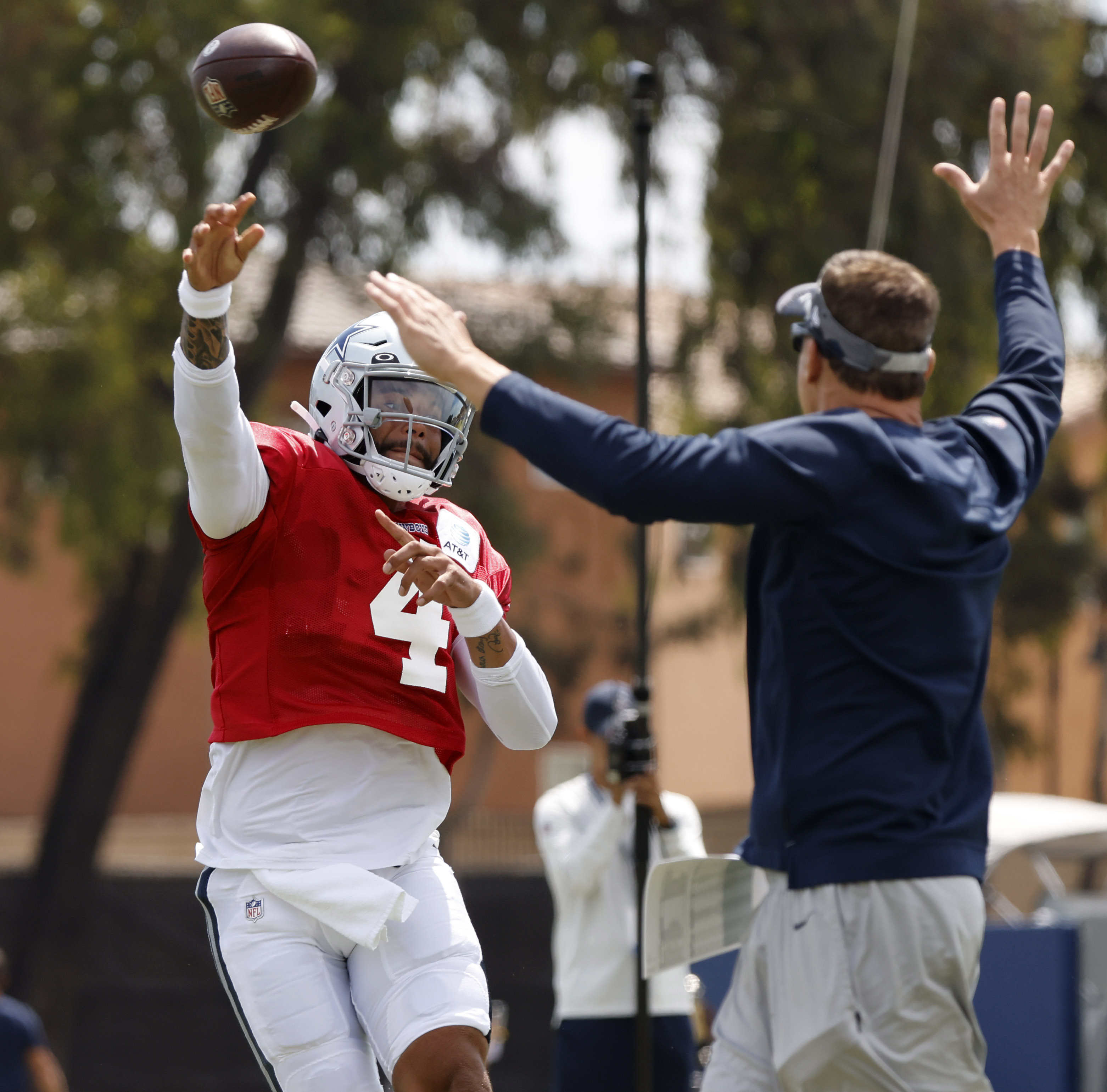 Cowboys training camp photos: Quarterback Dak Prescott rolls out to ...