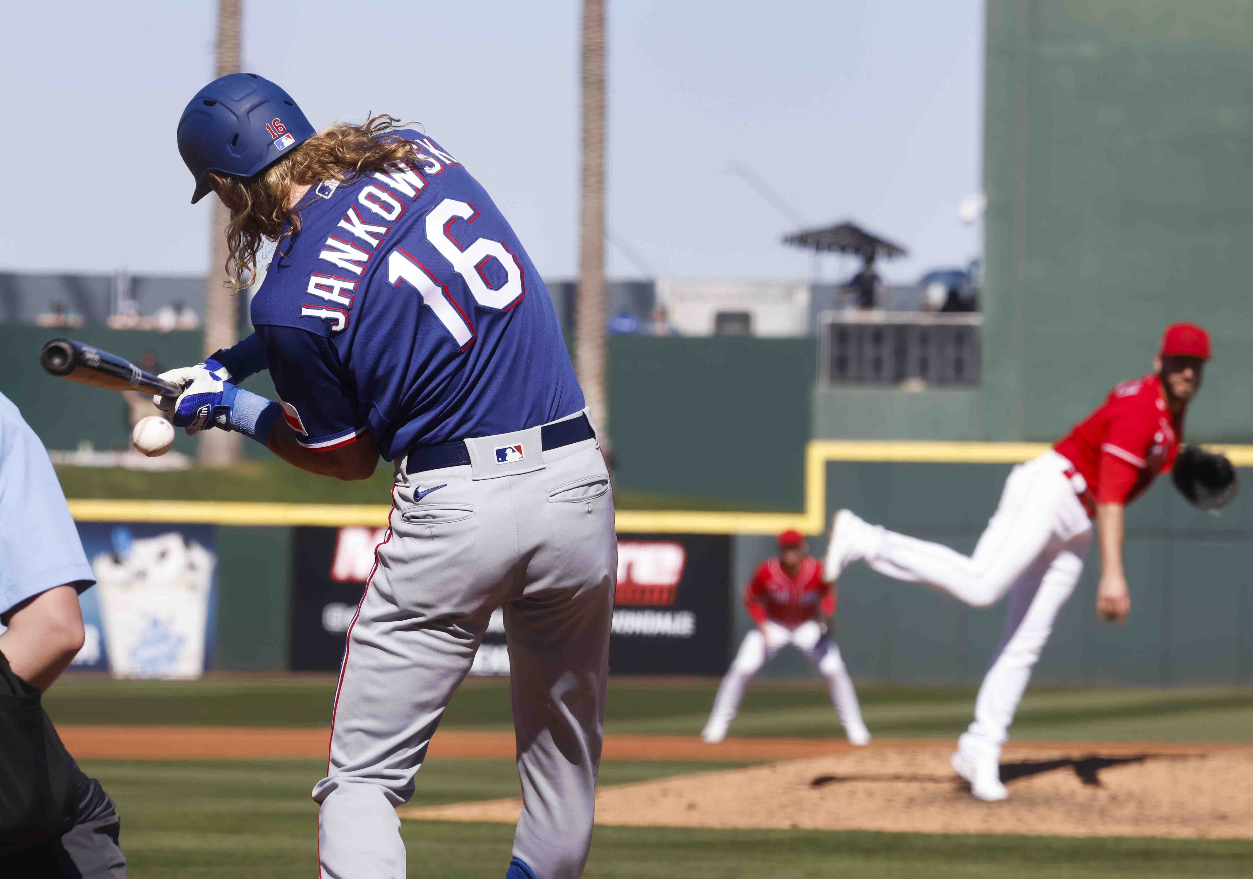 Photos: Up top! Rangers Jonathan Ornelas, Joe McCarthy high-five after ...