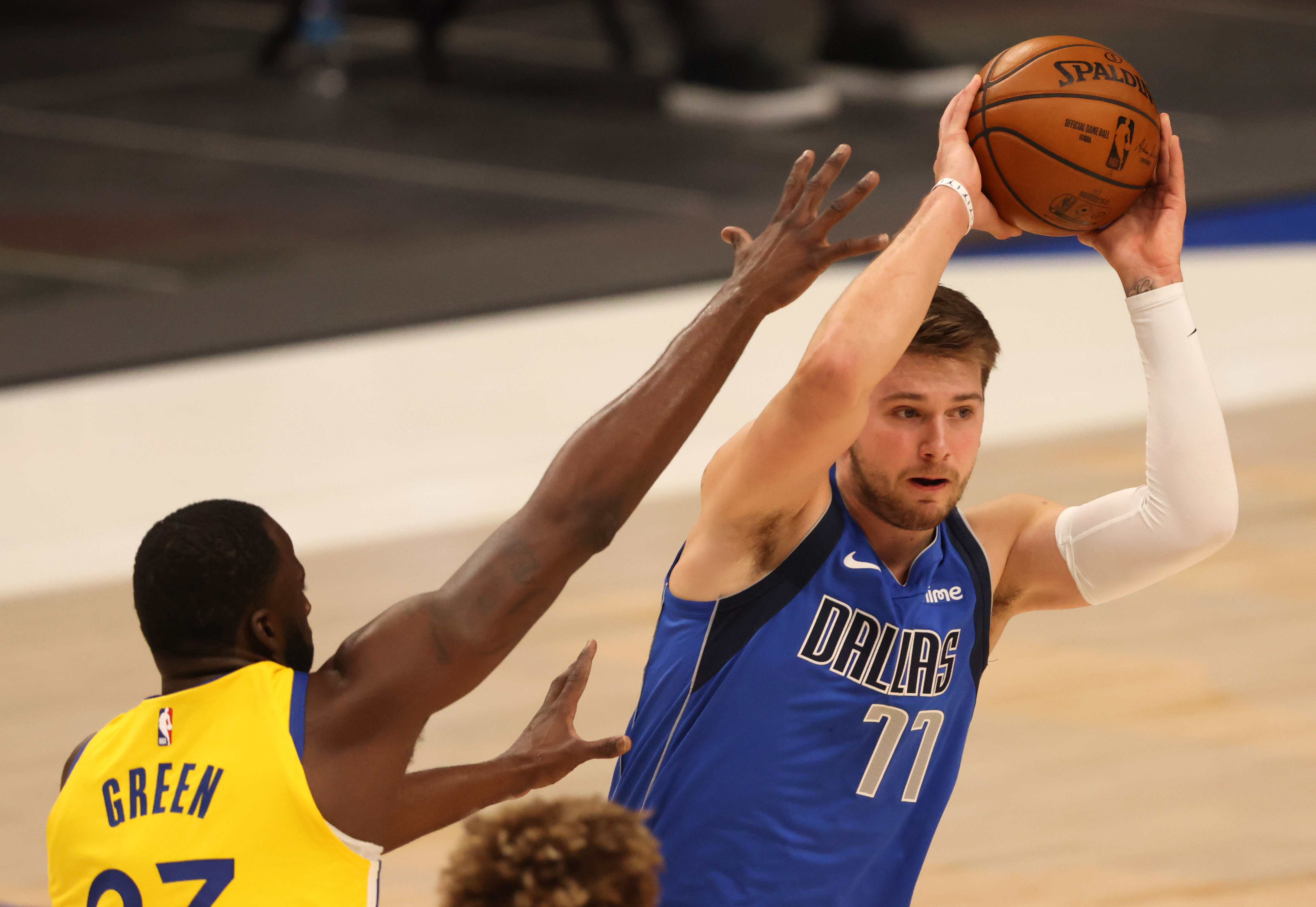 Photos: He's going down! Luka Doncic dives for a loose ball against the ...