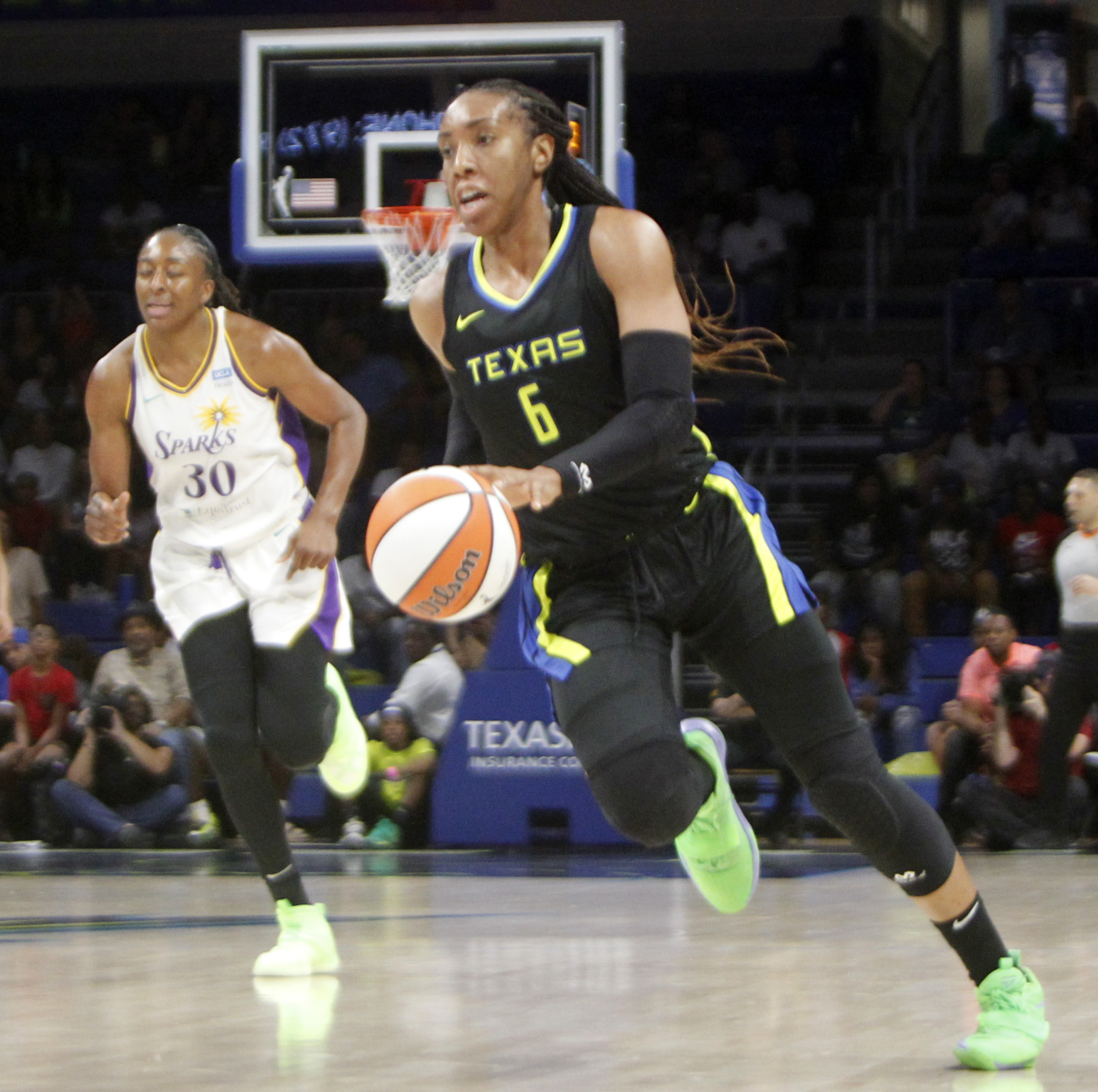 Photos: Dallas Wings forward Kayla Thornton goes for the smooth lay up ...