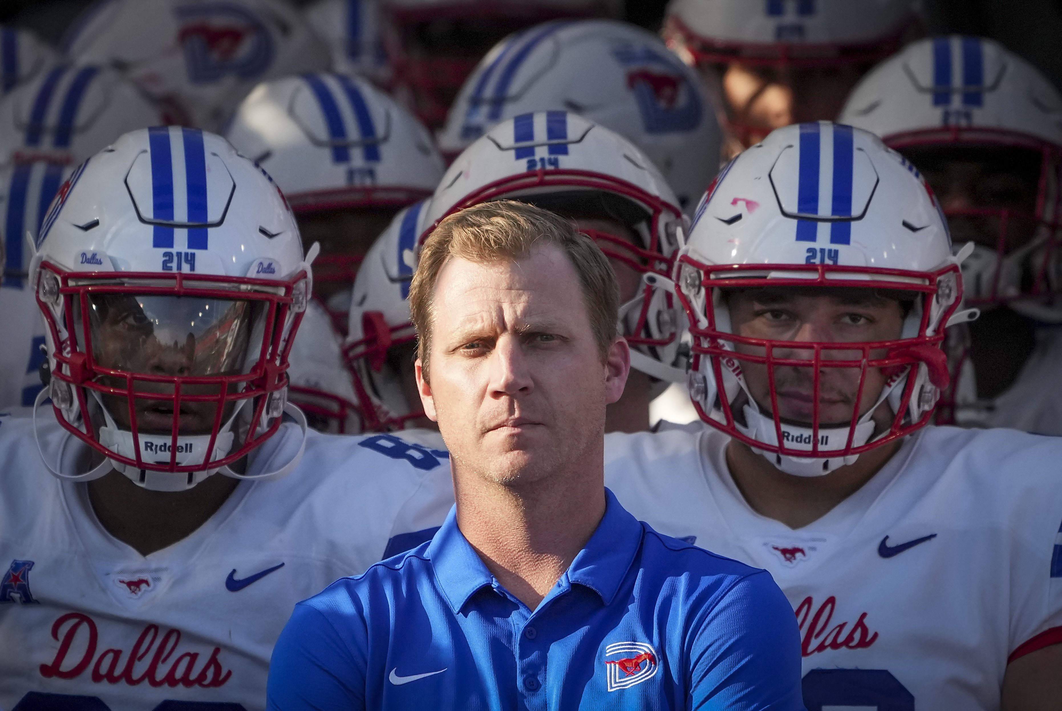 Photos: SMU's Preston Stone reaches for a touchdown, a Pony Express ...