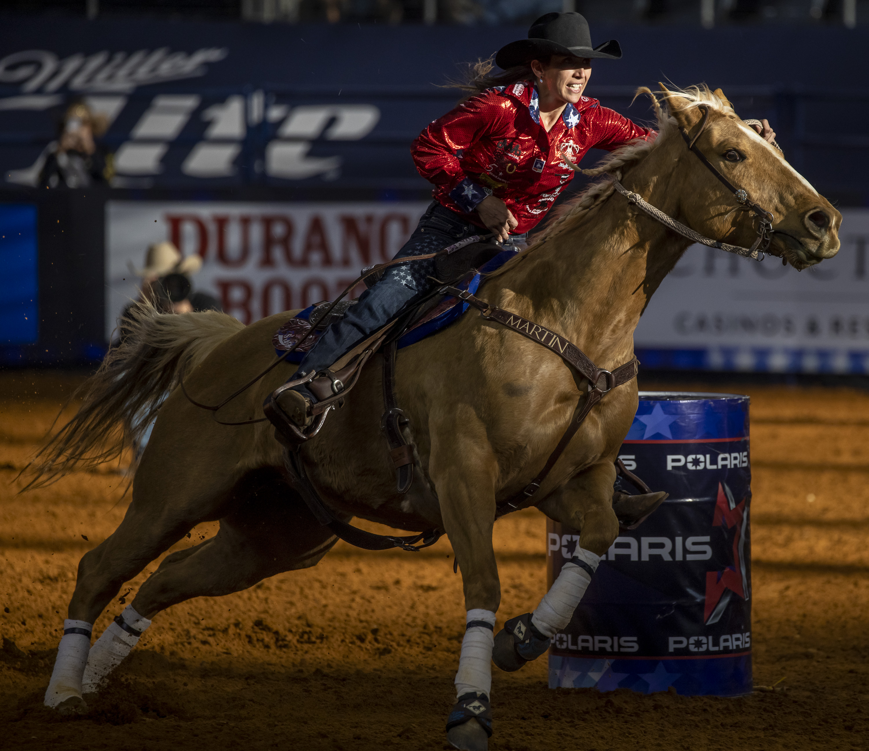 Photos: Hold on tight! Whitlee Burgess competes in the breakaway ...