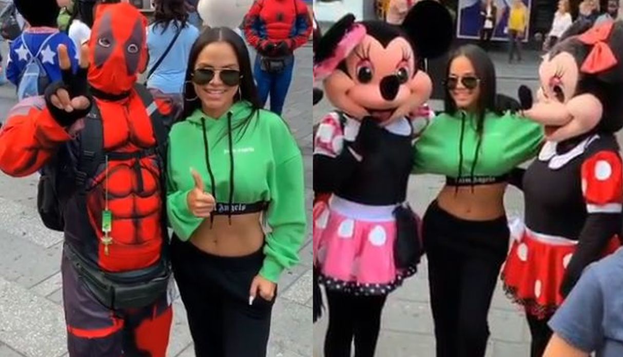 Natti Natasha se encontró con Deadpool y Minnie Mouse en Nueva York ...
