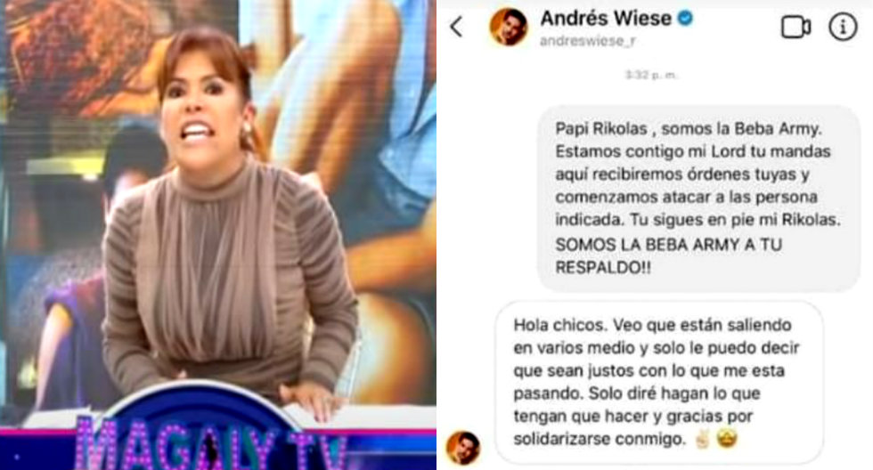 Magaly Medina muestra chat entre Andrés Wiese y ‘La Beba Army’, pero ...