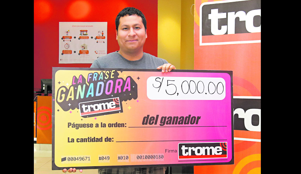 La Frase Ganadora de Trome: Pasó por caja y se llevó 5 mil soles ...