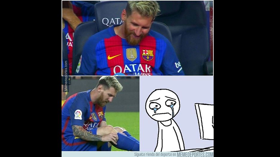 Lionel Messi quedó lesionado y los memes no tardaron en llegar ...