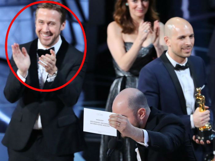 Oscar 2017: No imaginas la cara Ryan Gosling tras saber que La La Land ...