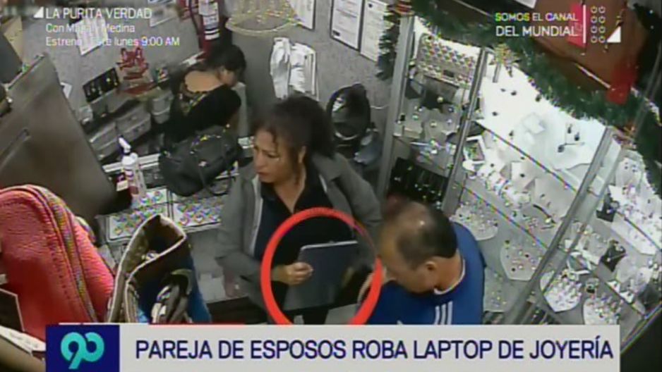 Cercado de Lima: Pareja de esposos roba una laptop de una joyería ...