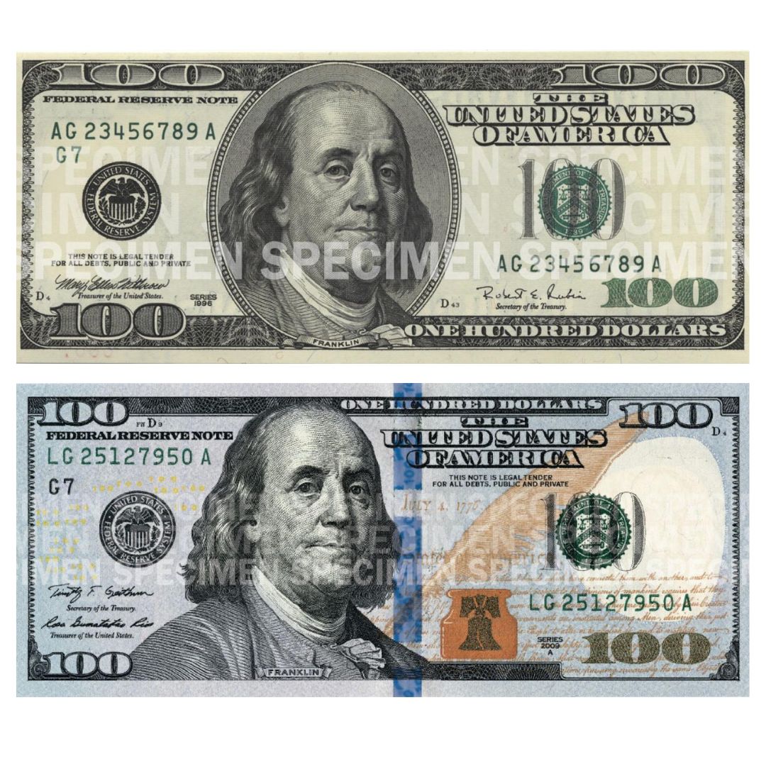 Textura De Billete De 100 Dólares 100 Dollar Bill Back Side