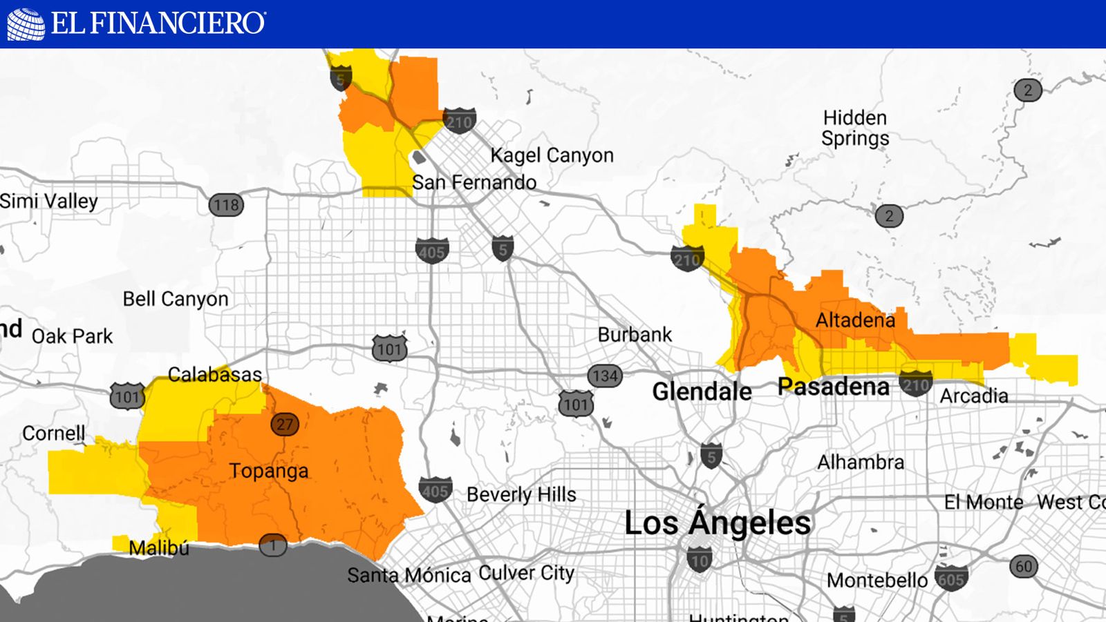 Mapa De Las áreas De Descanso De La I 5 En California