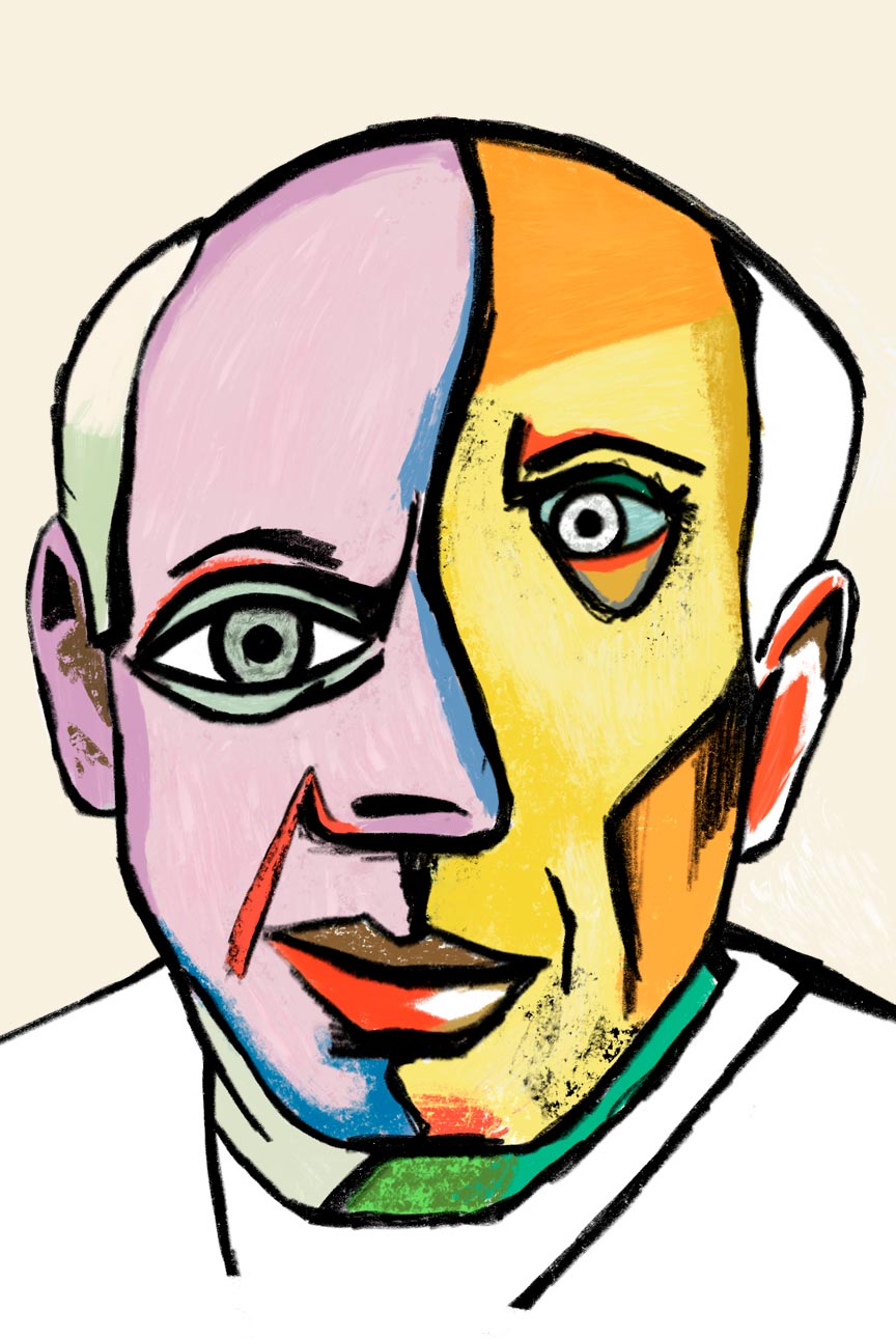 Autorretrato Del Periodo De La Rosa De Picasso Pablo Picasso (Spanish