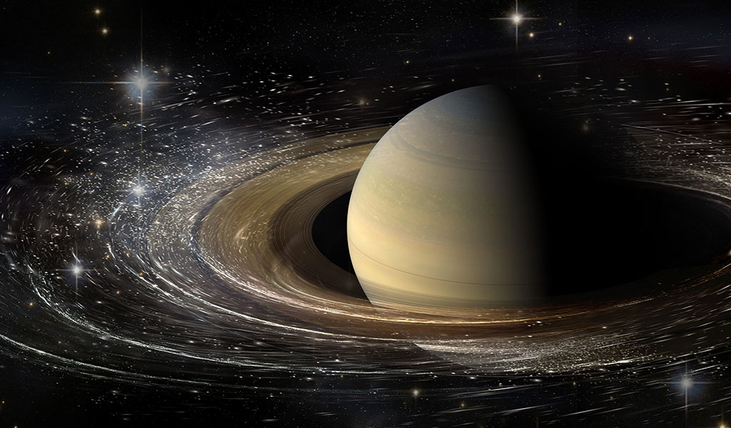 Imagen Real Del Planeta Saturno Saturno Se Deja Ver De Manera
