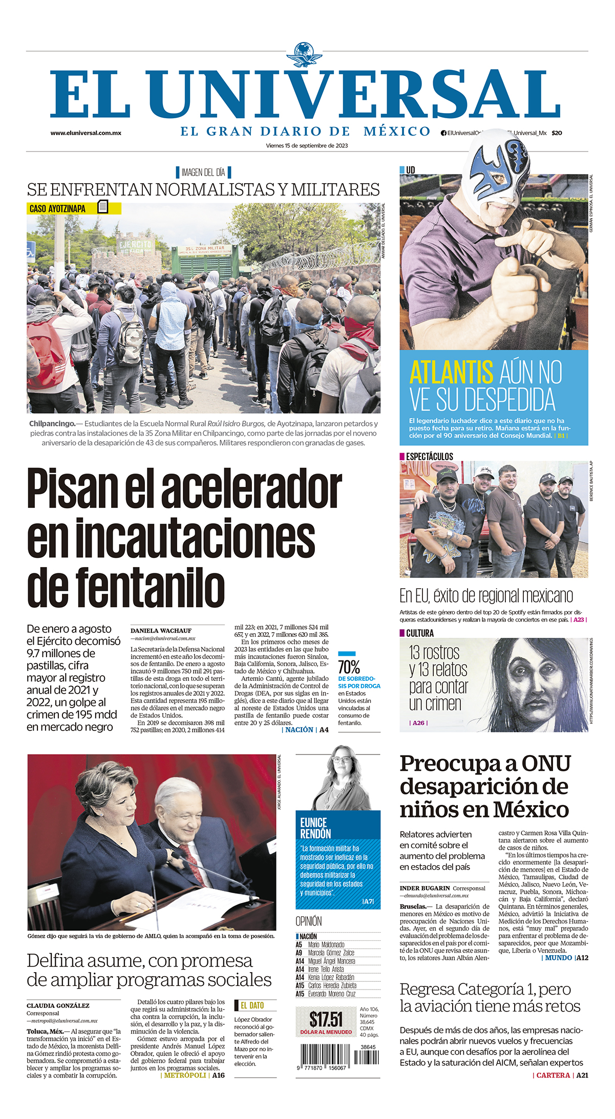 Portada impresa | El Universal