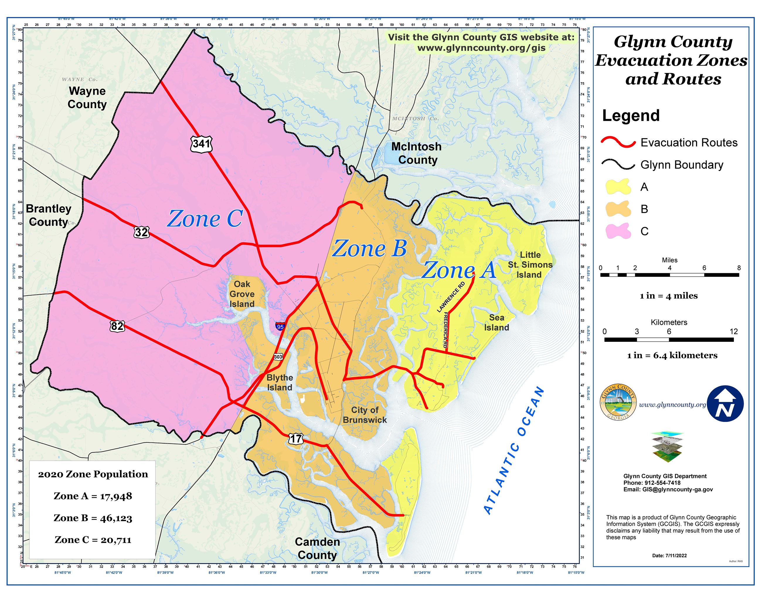 Florida Georgia Map Evacuation